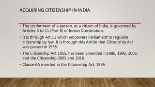 DENIZEN TO CITIZEN | PPTX