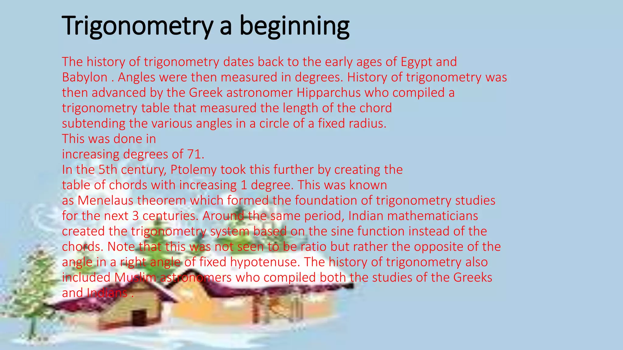 trigonometry and application | PPTX