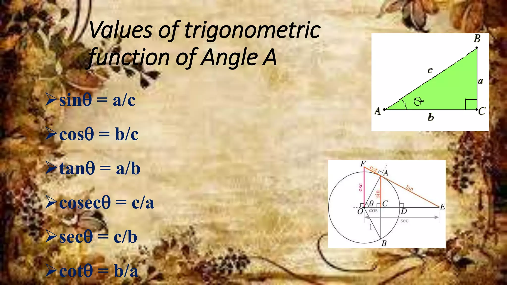 trigonometry and application | PPTX