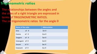 trigonometry and application | PPTX