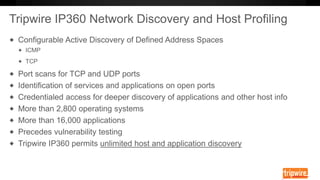 Network Situational Awareness using Tripwire IP360 | PPTX