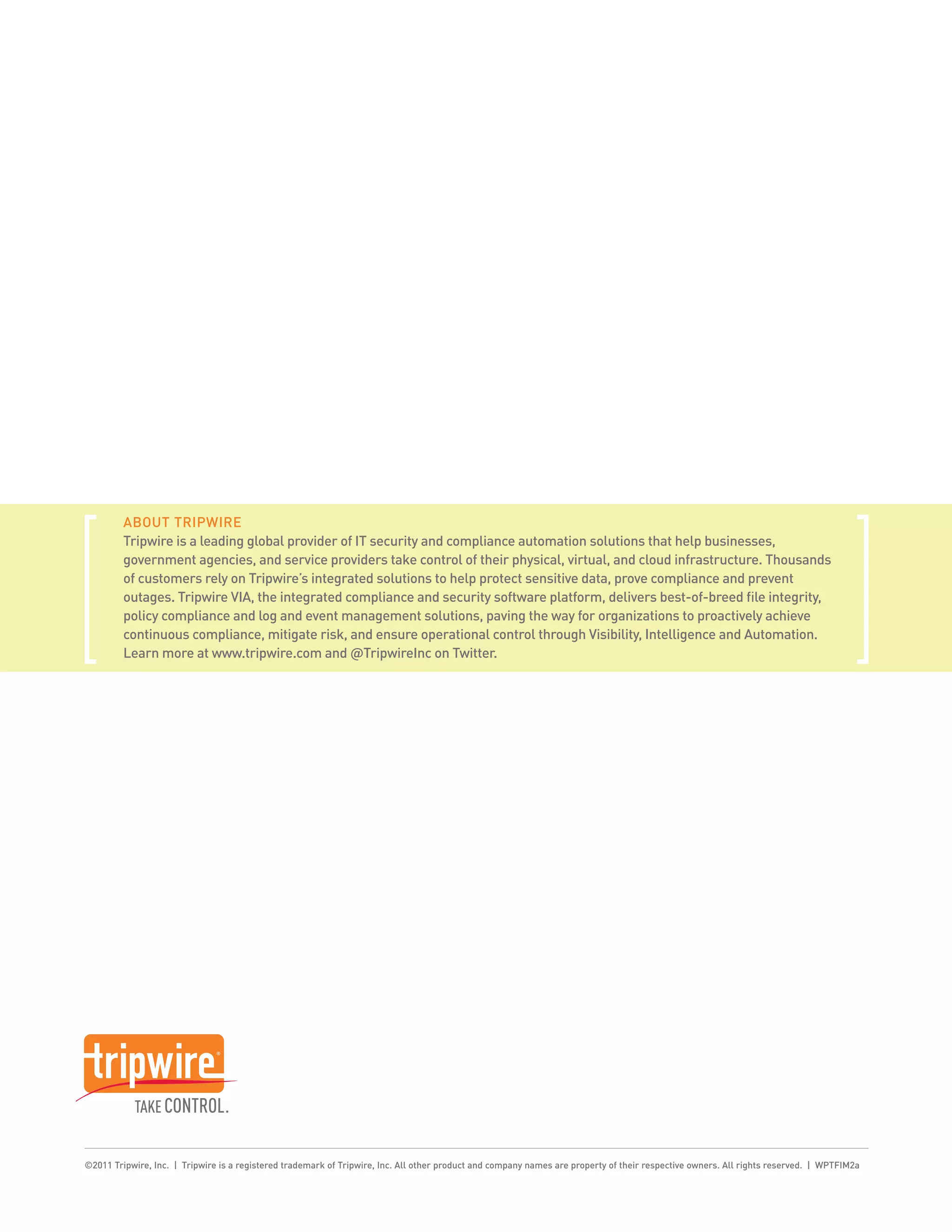 Meeting the True Intent of File Integrity Monitoring | PDF | Operating Systems | Computer ...