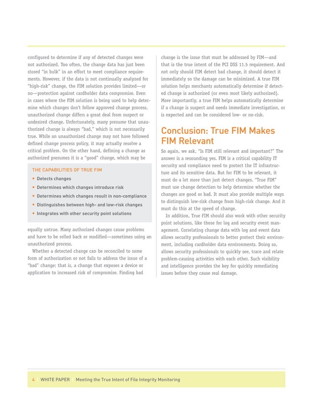 Meeting the True Intent of File Integrity Monitoring | PDF | Operating ...
