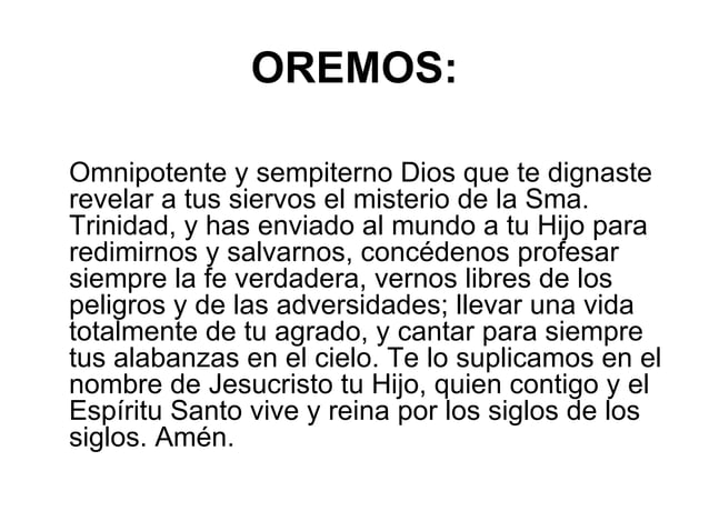 Trisagio Biblico a La Santísima Trinidad Trisagio Biblico a La Santísima Trinidad