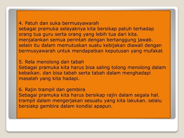 Tri satya dan dasa dharma pramuka | PPTX