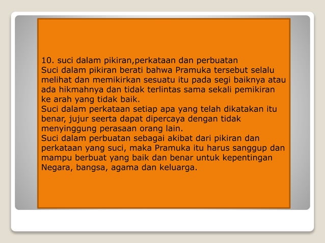 Tri satya dan dasa dharma pramuka | PPTX