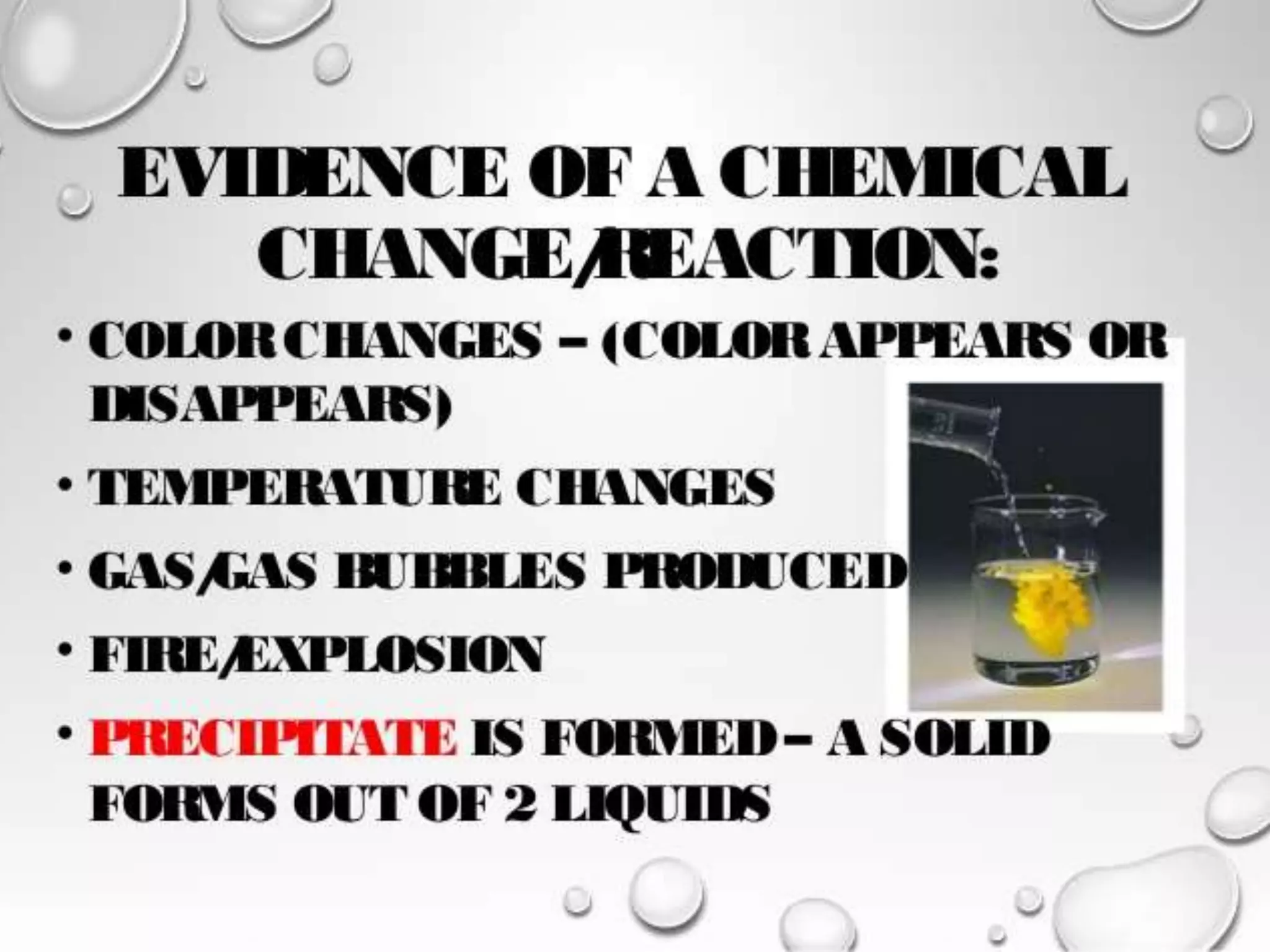 evidence of a chemical reaction | PPTX