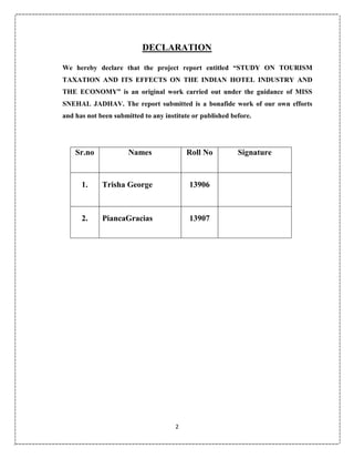 Tourism Taxation in the Hotel industry | PDF