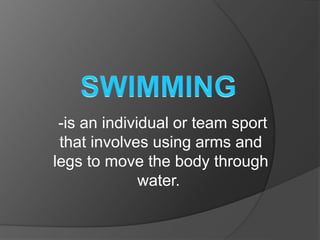 Swimming Presentation | PPTX