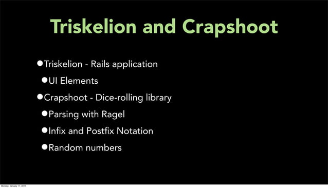 Triskelion and Crapshoot | PPT
