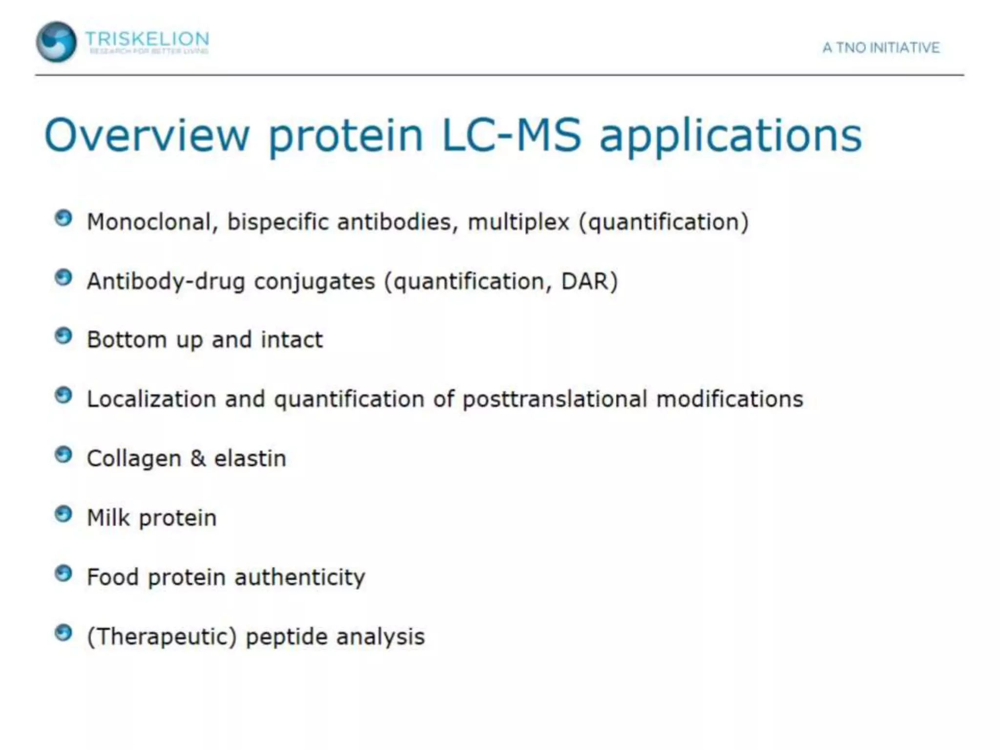 Triskelion instrumental analysis protein lc-ms, v2 | PPTX