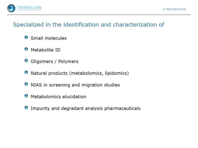 Triskelion instrumental analysis structure elucidation, v2 | PPT