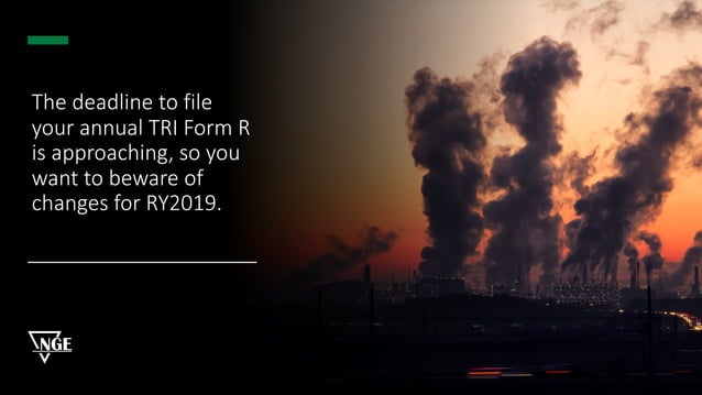 ANNUAL TRI (FORM R) REPORTS ARE DUE JULY 1 | PPT