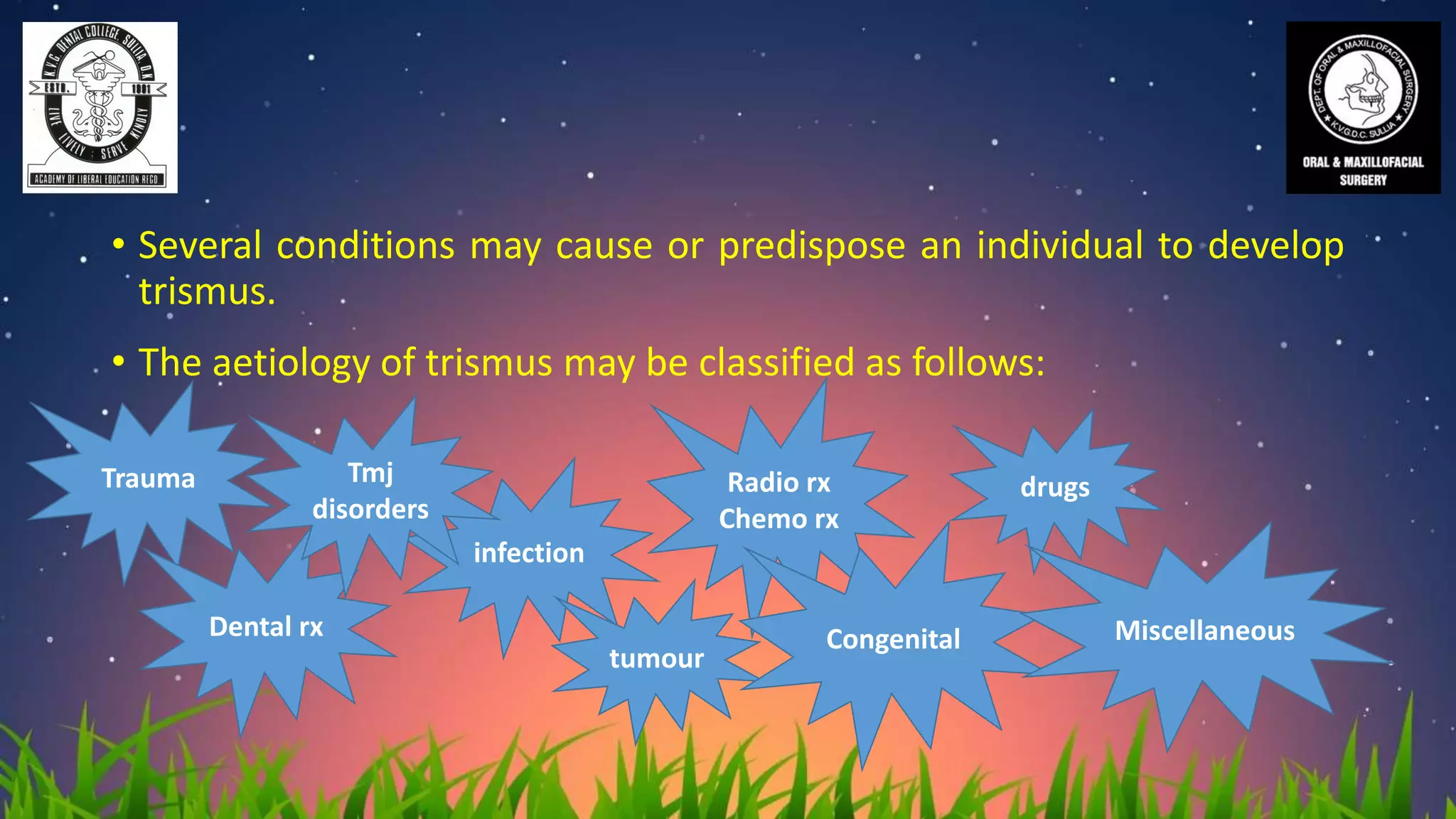 Differential Diagnosis of Trismus | PPTX