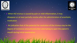 Differential Diagnosis of Trismus | PPTX