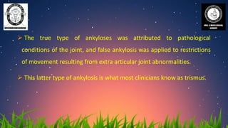 Differential Diagnosis of Trismus | PPTX