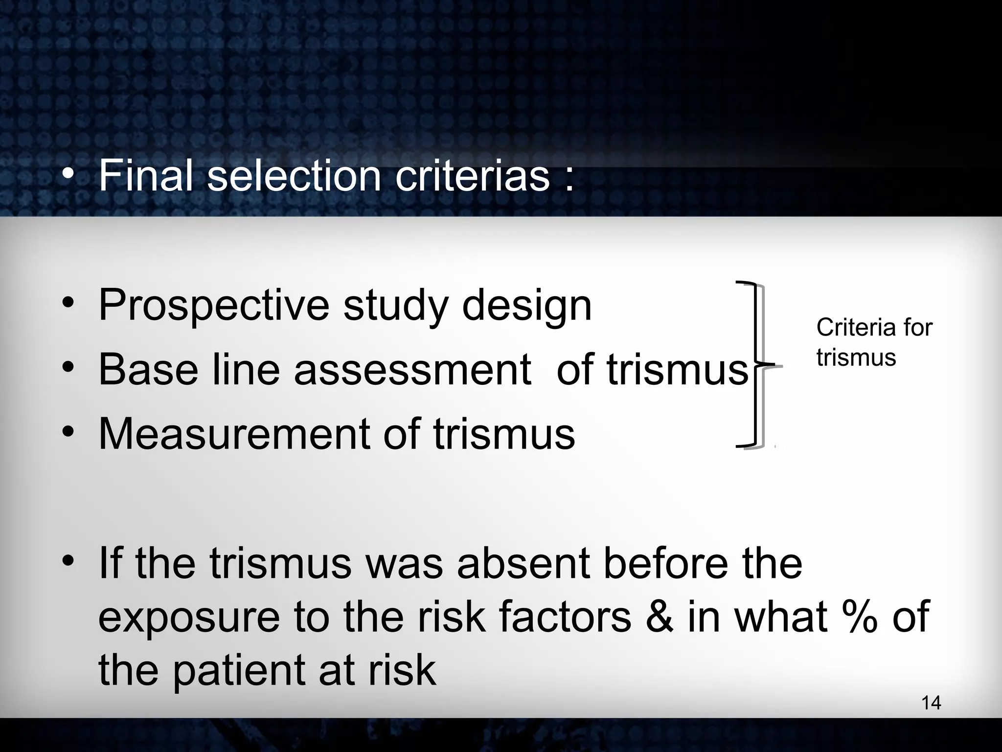 Trismus systematic review | PPT