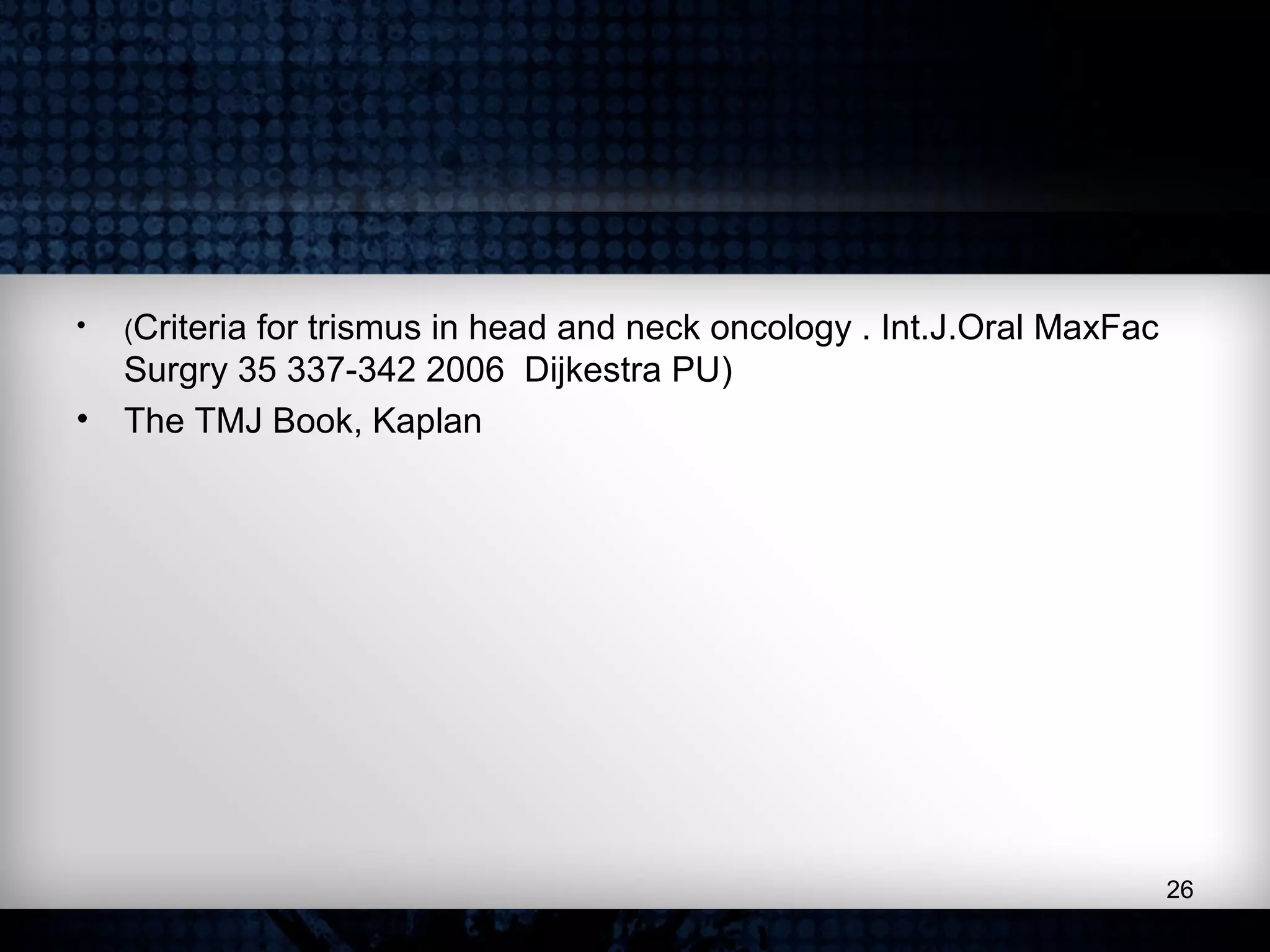 Trismus systematic review | PPT