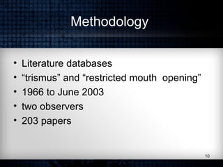 Trismus systematic review | PPT