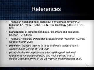 Trismus systematic review | PPT