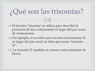 Trisomia 21 | PPTX