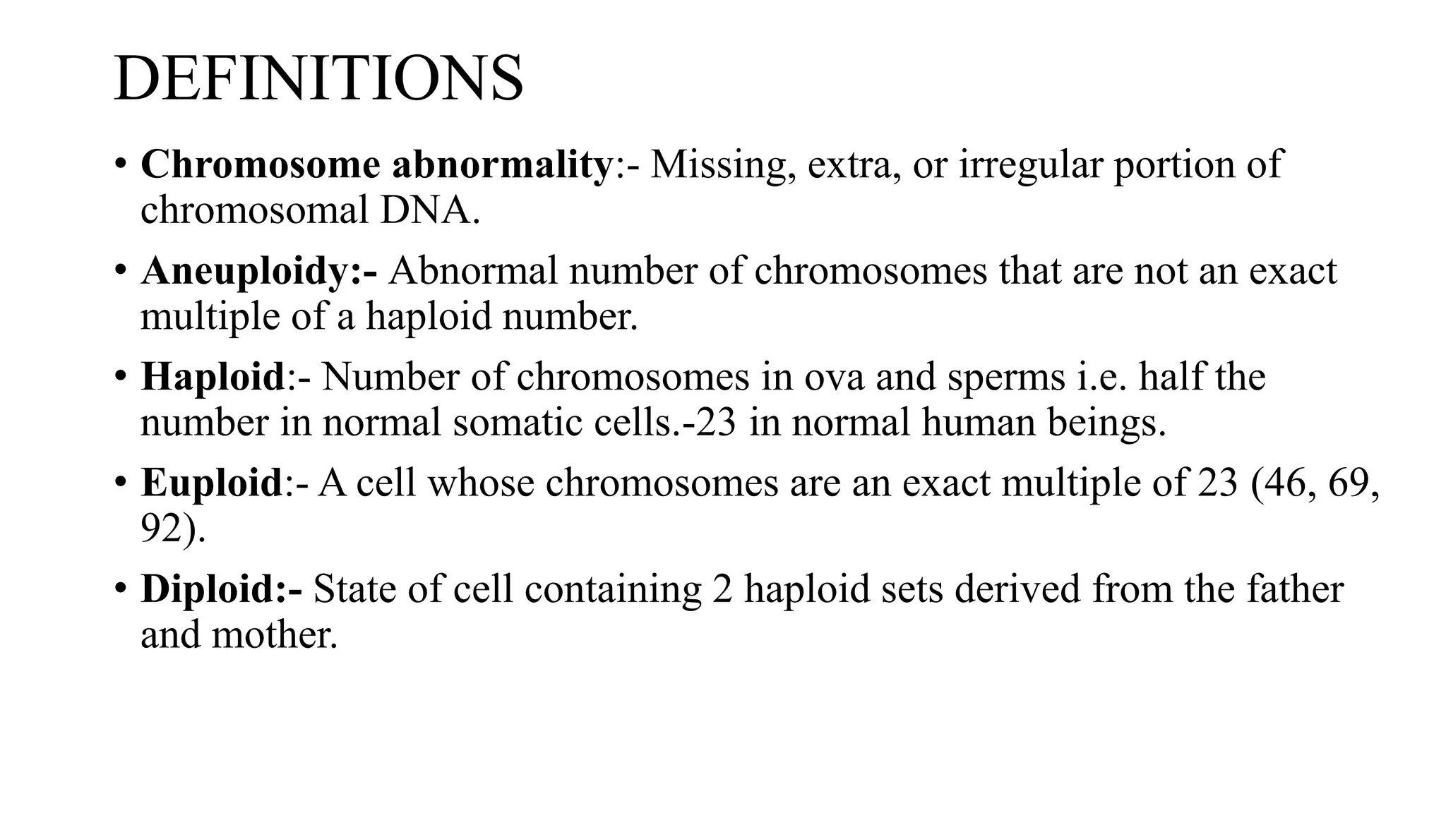 Trisomy 21 and other chromosomal abnormalities | PPTX
