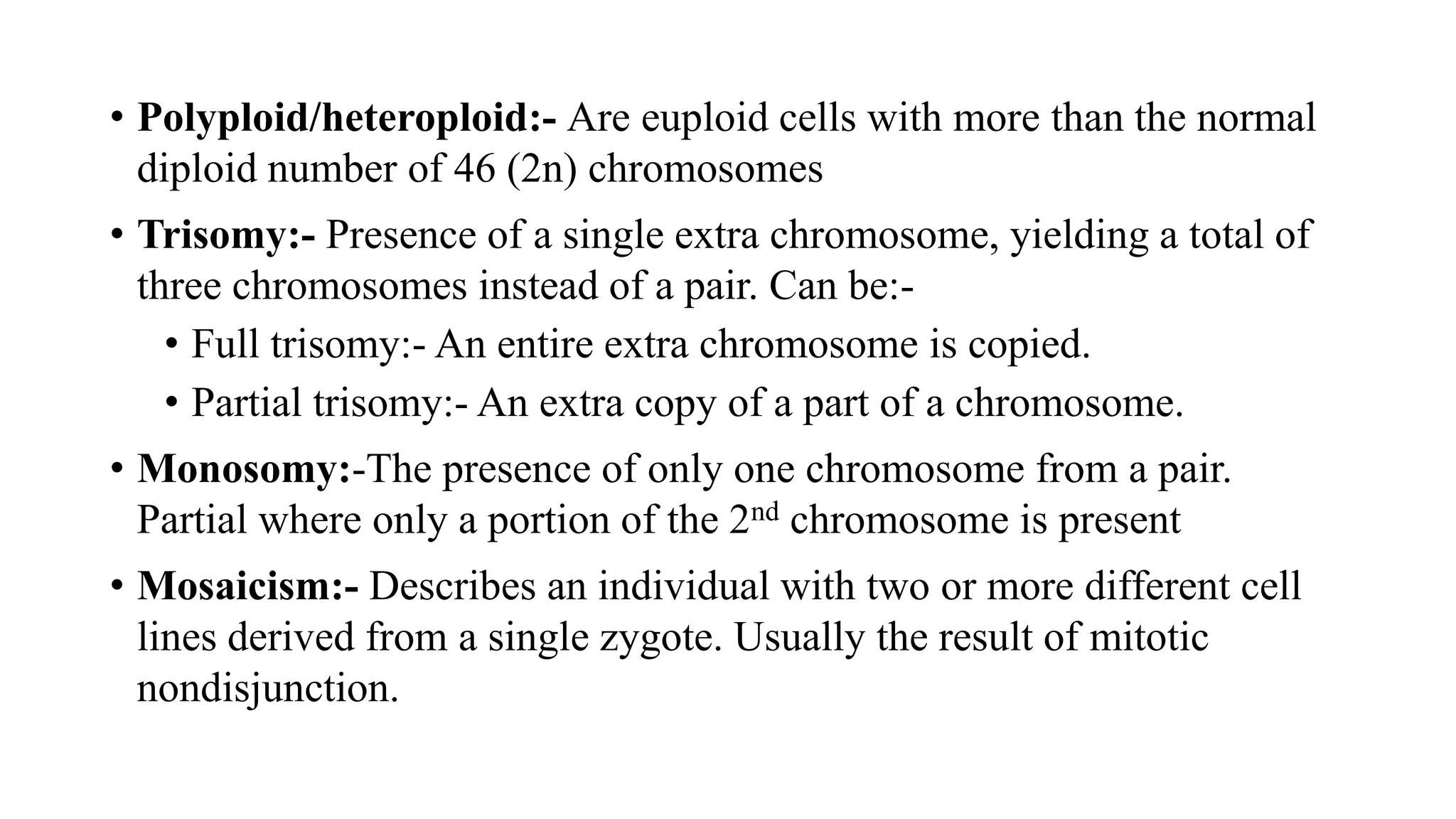 Trisomy 21 and other chromosomal abnormalities | PPTX