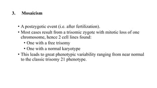 Trisomy 21 and other chromosomal abnormalities | PPTX