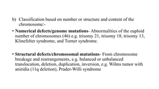 Trisomy 21 and other chromosomal abnormalities | PPTX