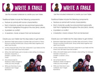 Tristan Strong Write a Fable | PPT