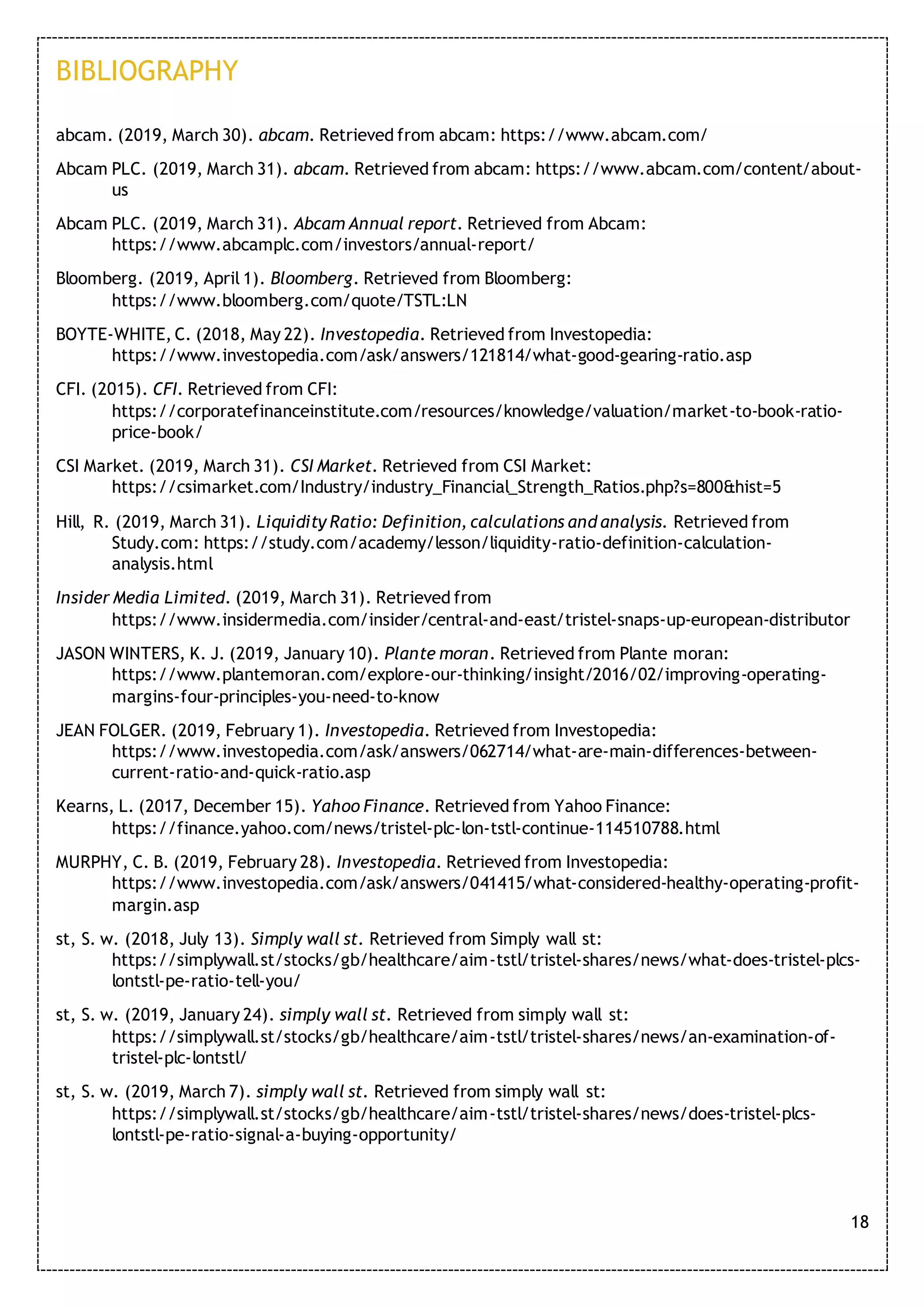 Tristel plc financial analysis | DOCX