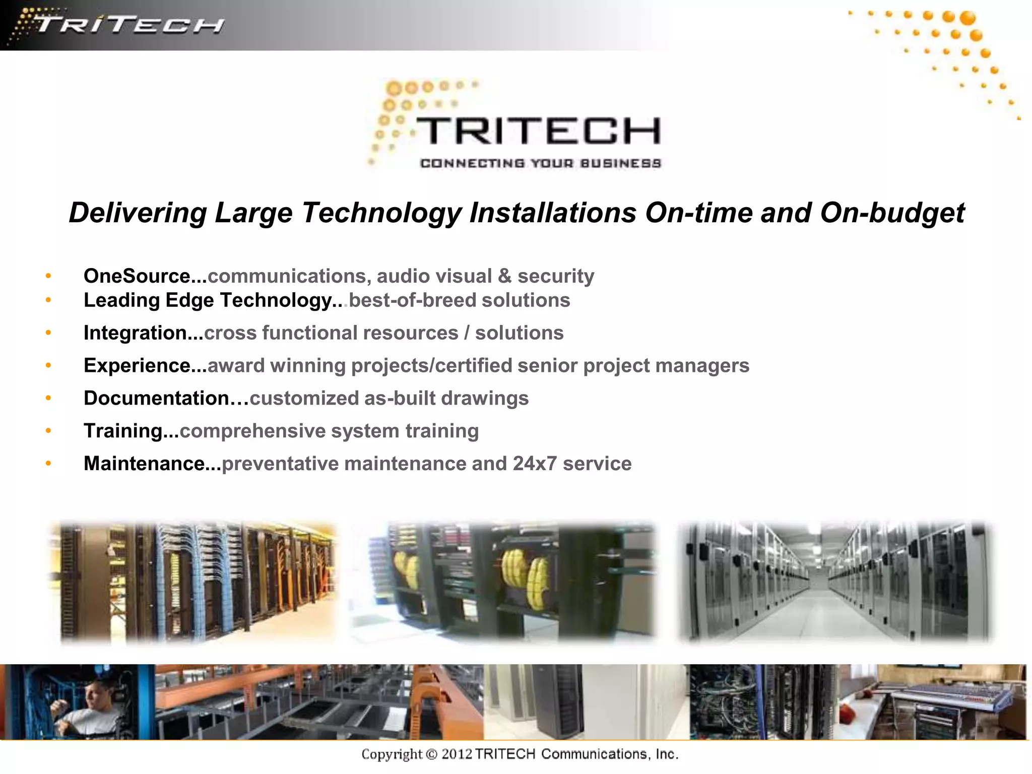 Tritech Corporate Overview Linked In | PPTX