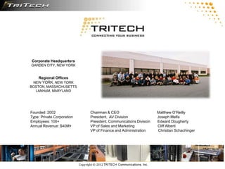Tritech Corporate Overview Linked In | PPTX