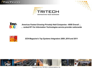 Tritech Corporate Overview Linked In | PPTX