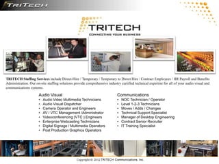Tritech Corporate Overview Linked In | PPTX