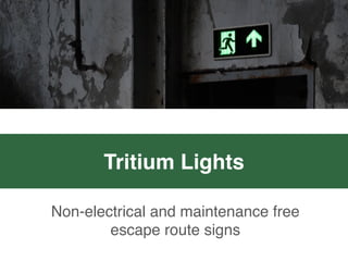 Tritium Lights Presentation English | PPT