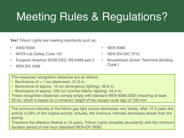 Tritium Lights Presentation English | PPT