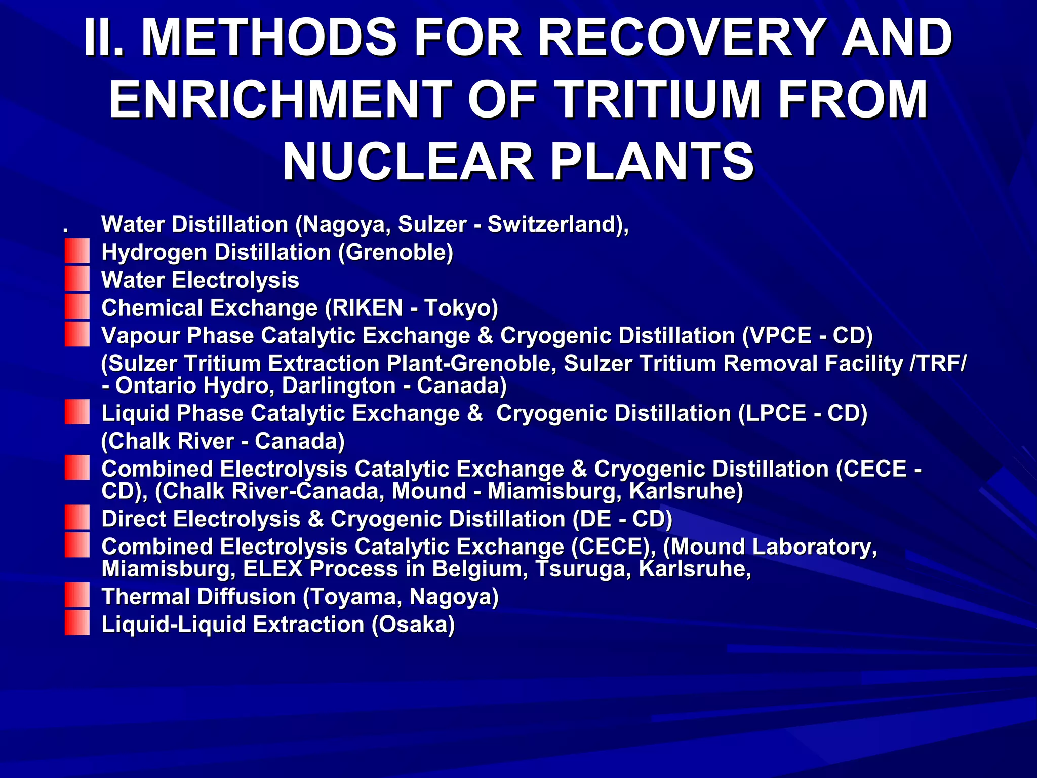 Tritium isotope separation | PPT