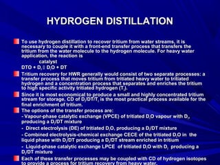 Tritium isotope separation | PPT