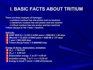 Tritium isotope separation | PPT
