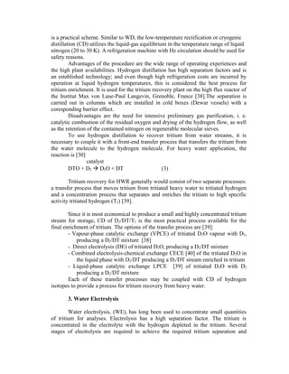 Tritium isotope separation | DOC