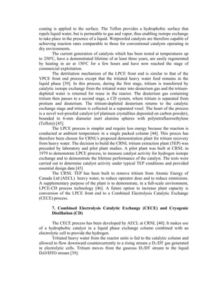 Tritium isotope separation | DOC