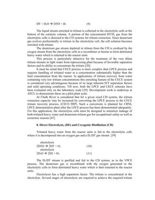 Tritium isotope separation | DOC