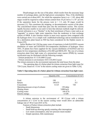 Tritium isotope separation | DOC