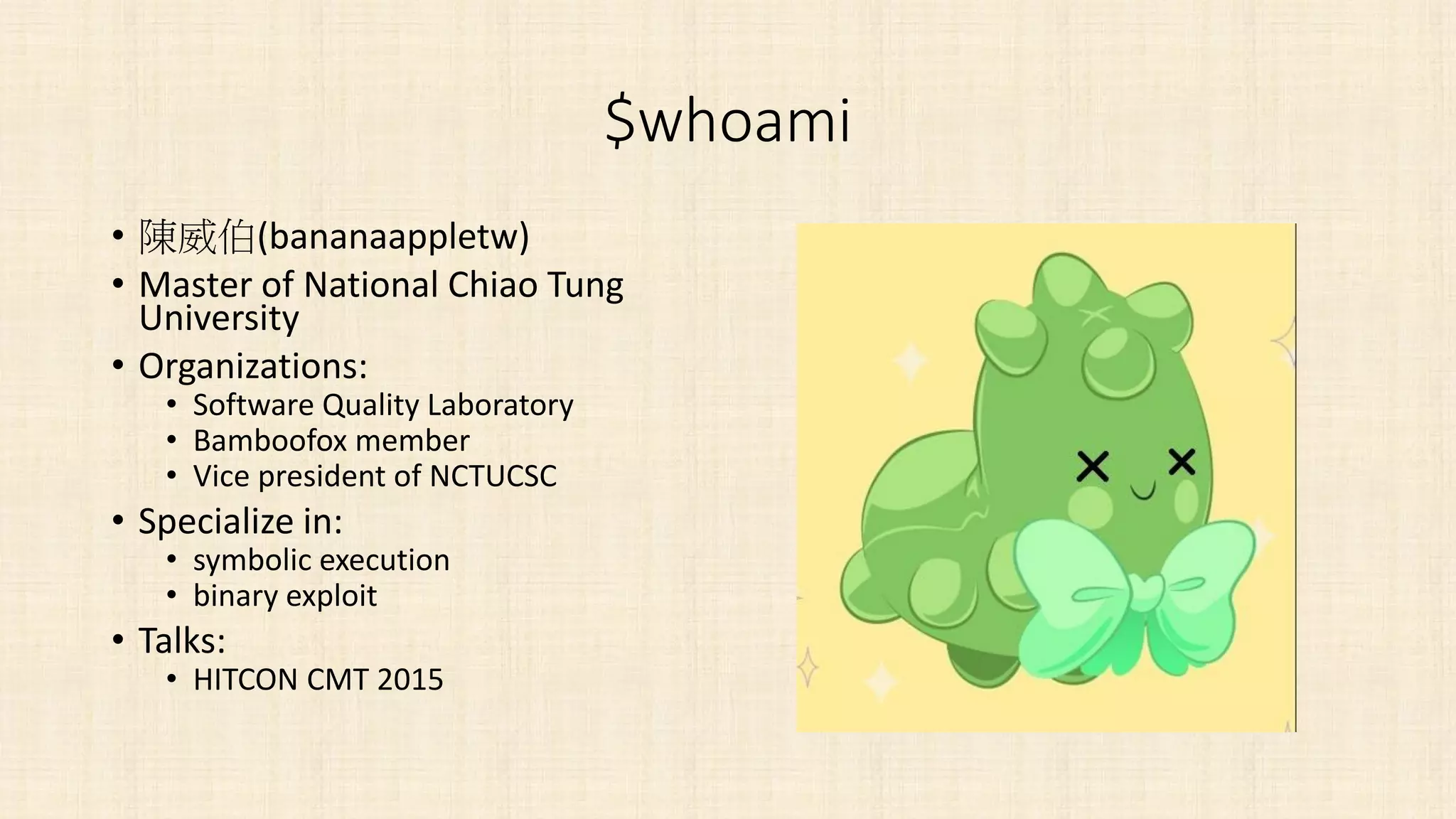 Triton and symbolic execution on gdb | PPT