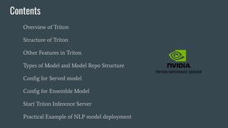 Triton As NLP Model Inference Back-end | PDF