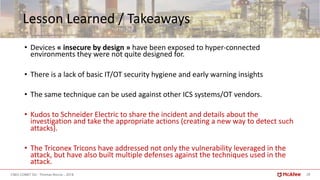 TRITON: The Next Generation of ICS Malware | PDF