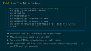 Inside the Triton compiler - Peter Bell - May 2023 | PDF
