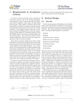 Triton UAS Technical Design Paper 2020-2021 | PDF