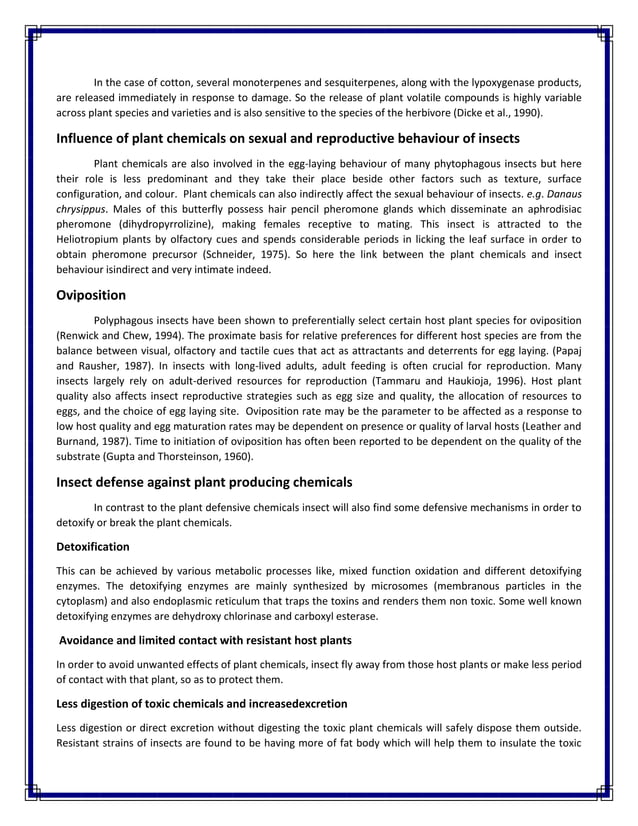 Tritrophic relationships | DOCX | Gardening | Home & Garden